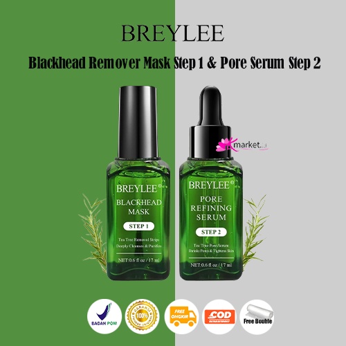 Jual BREYLEE Blackhead Remover Mask Step 1 & Pore Serum Step 2 [BREYLEE ...