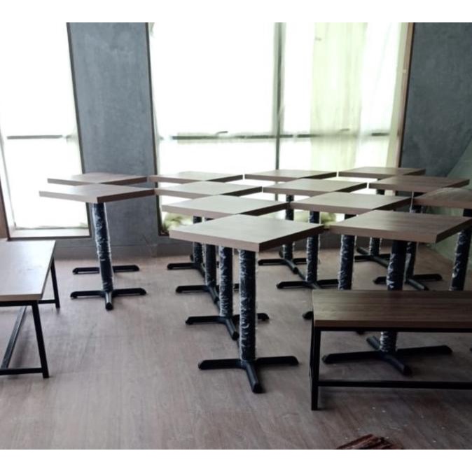 Jual MEJA CAFE MINIMALIS KAKI BESI MAKAN KURSI BENCH STOOL BAR HPL ...