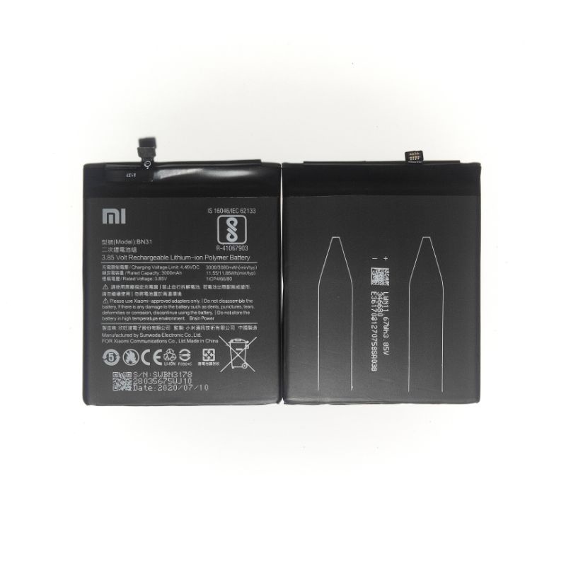 Jual Batre battery baterai Xiaomi BN31/Mi 5X/Redmi Note 5A/Redmi S 2 ...