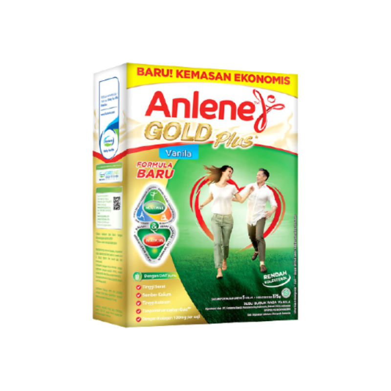 Jual Anlene Gold 5X Susu Bubuk Dewasa Vanila 170g - Nutrisi Tinggi ...