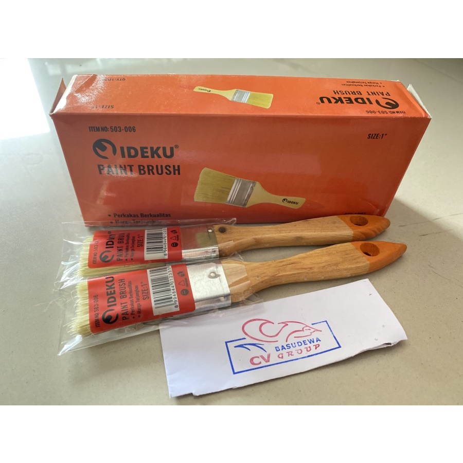Jual IDEKU KUAS CAT BULU PUTIH 1" / KUAS CAT BULU PUTIH IDEKU 1 INCH ...