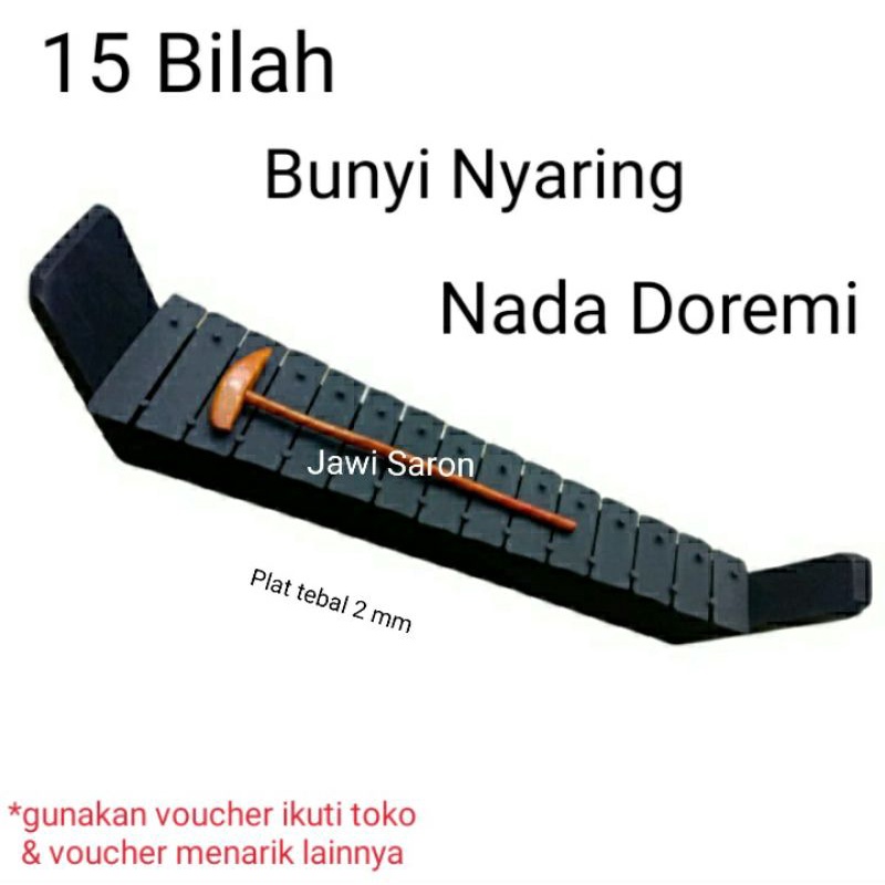 Jual Gamelan Mini Saron 15 bilah Hitam Gamelan Anak Mainan Anak Alat ...
