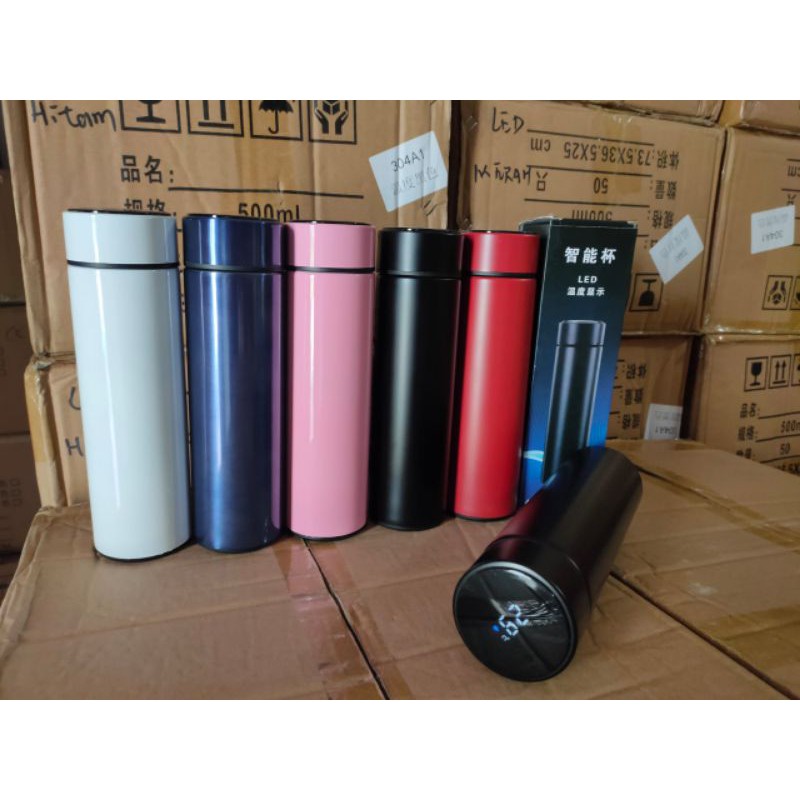 Jual souvenir tumbler LED suhu custom sablon Tumbler 500ml Indonesia ...
