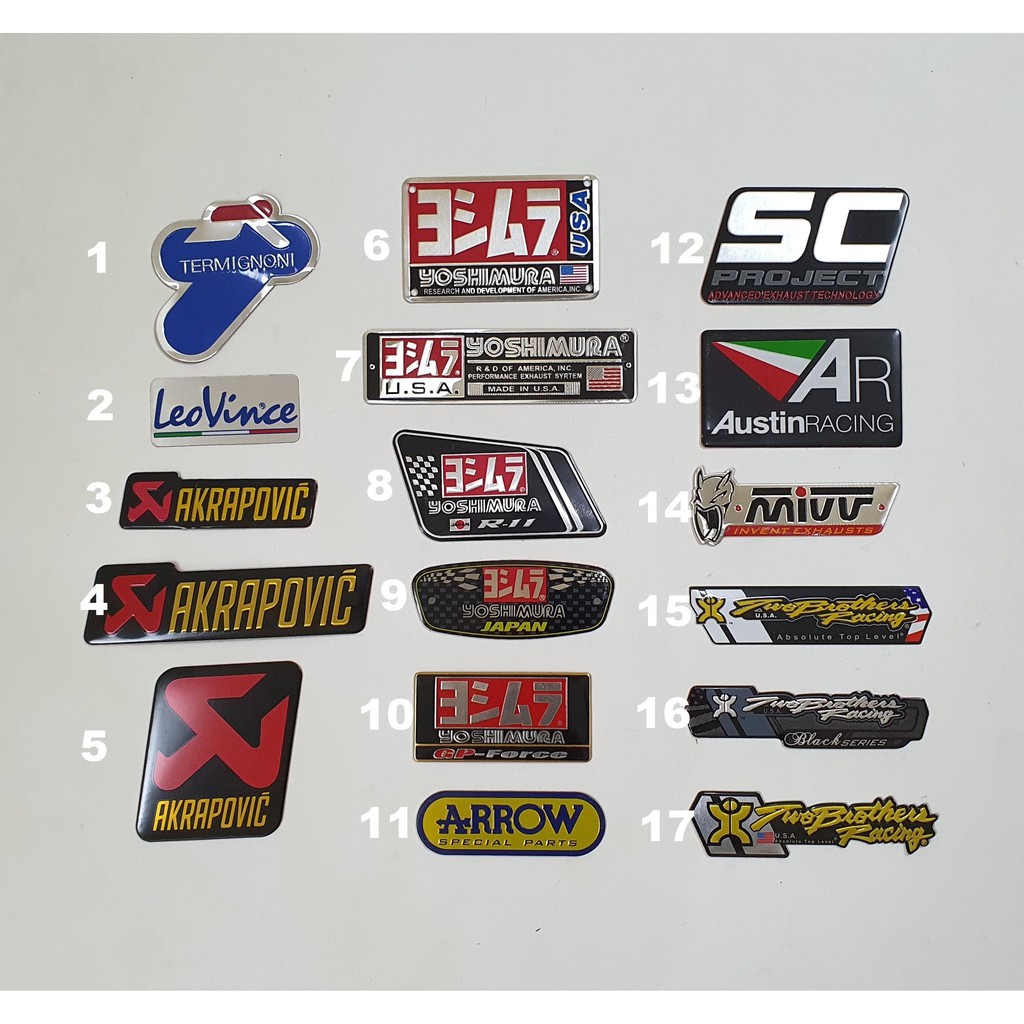 Jual Stiker Emblem Knalpot Import Almunium Tahan Panas Indonesia|Shopee ...