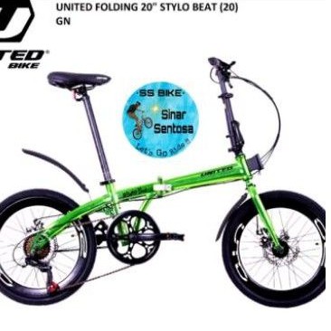 Jual Sepeda lipat 20 Inch united Stylo Beat 7 speed folding bike ...