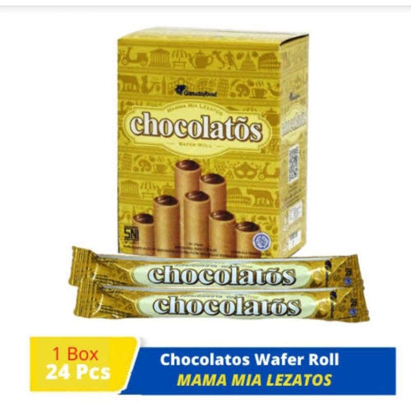 Jual Gery Chokolatos Wafer Roll Cokelat Box 24 X 8,5 gr (1 Box ...