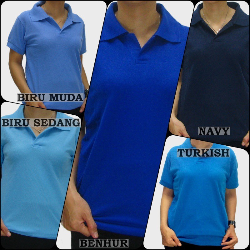 Jual Kaos Krah Polos Polo Wangki Lengan Pendek Unisex Wanita Casual ...