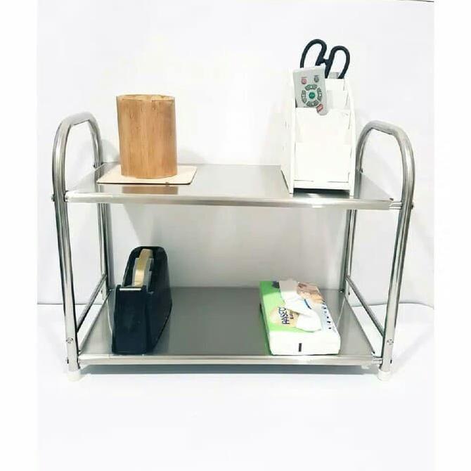 Jual Rak Stainless Steel Dapur Tempat Microwave Bumbu Dapur Kering ...