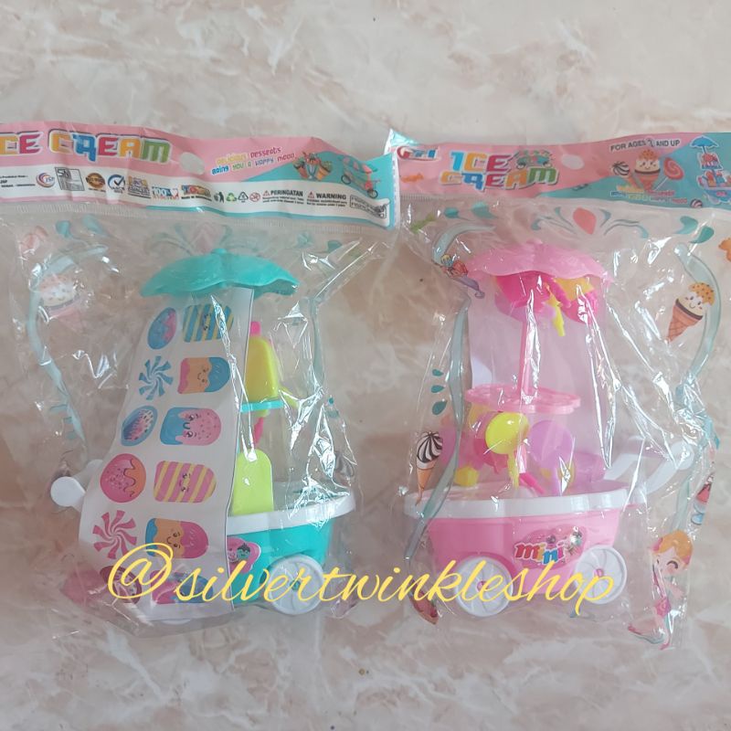 Jual Mainan edukasi anak perempuan ice cream es krim gerobak troli ...