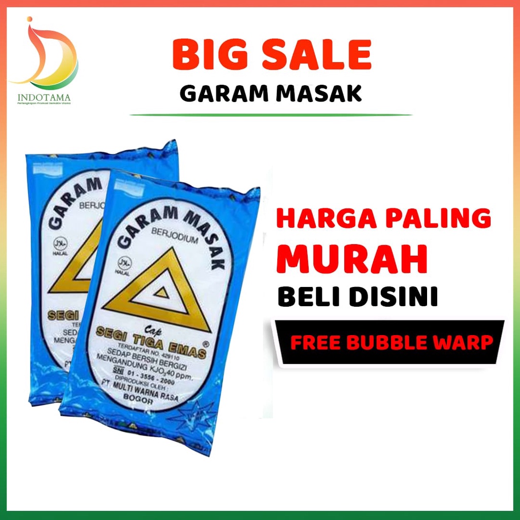 Jual Segitiga Emas Garam Dapur - Garam 250 gram Garam Halus Garem Dapur ...