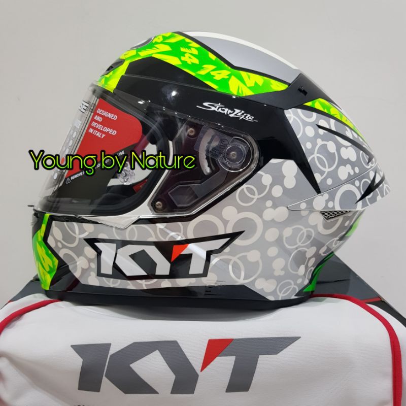 Jual Helm Full Face KYT TT Course TTC Tony Arbolino Edition | Shopee Indonesia