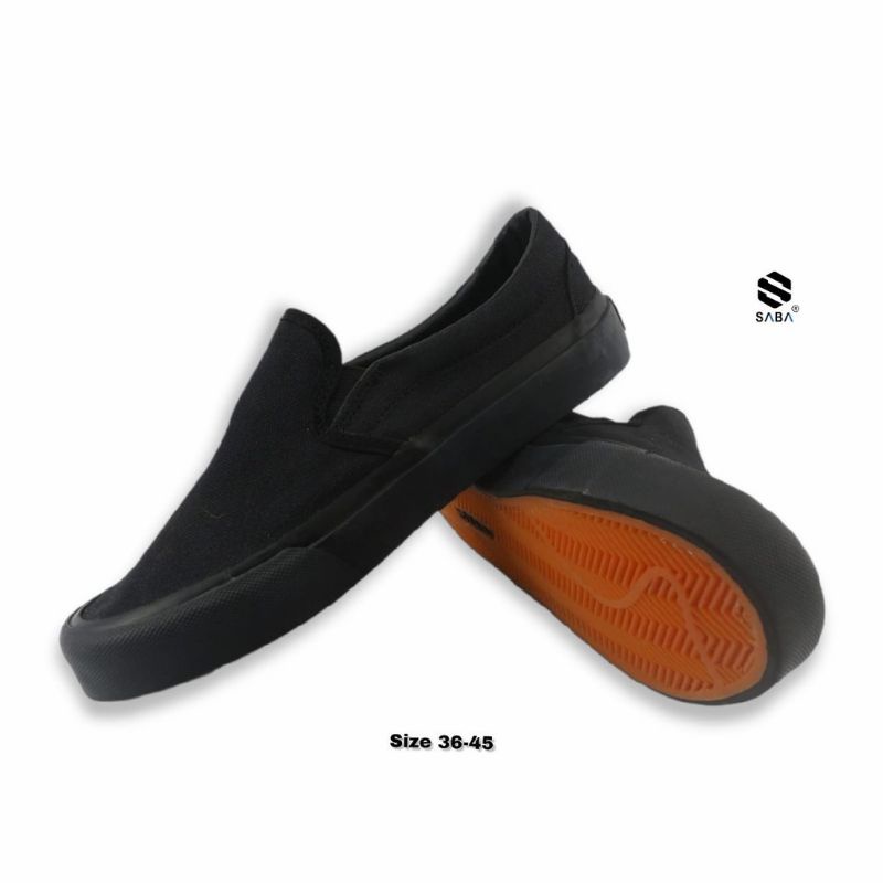 Jual Sepatu Saba Vintage All Black Slip On Sepatu Lokal Sepatu Lokal ...