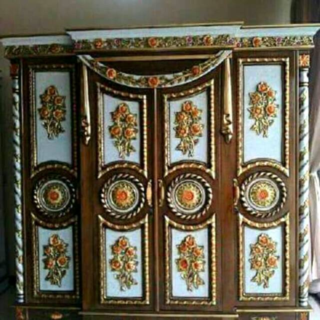 Jual almari ukiran matahari tambang 4pt harga murah | Shopee Indonesia