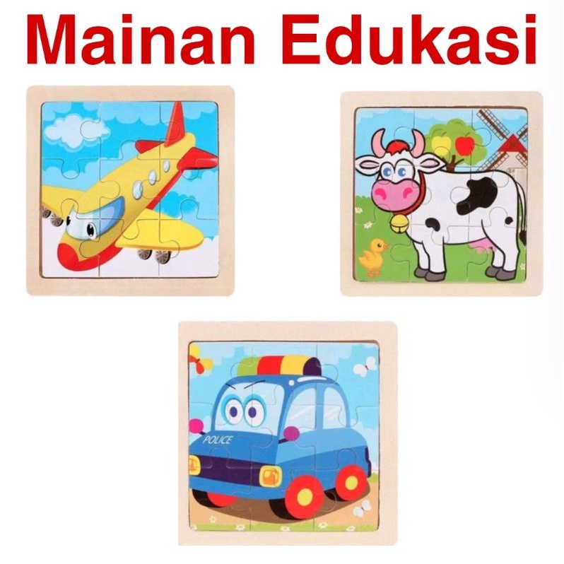 Jual Mainan Edukasi Puzzle Mini - Pazel Kayu - mainan anak Toddler ...