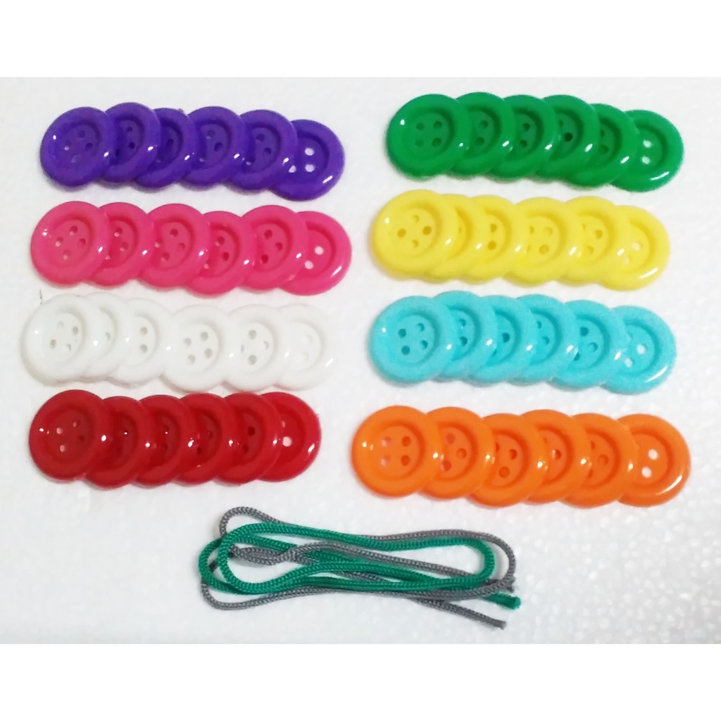 Jual paket meronce kancing warna warni isi 48pcs | Shopee Indonesia