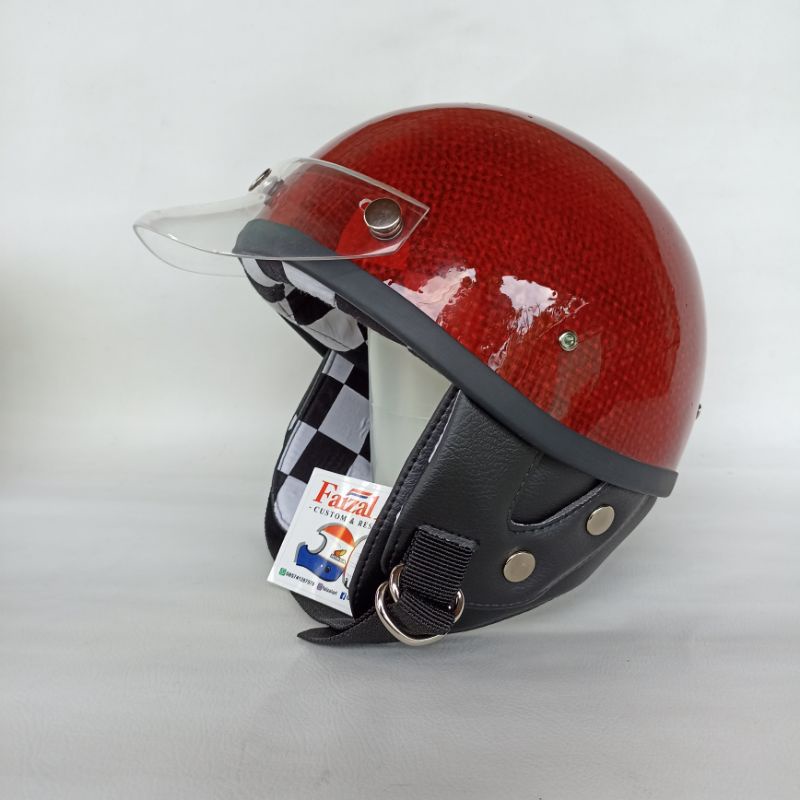Jual Helm Chip Shorty Raw Helm Custom | Shopee Indonesia