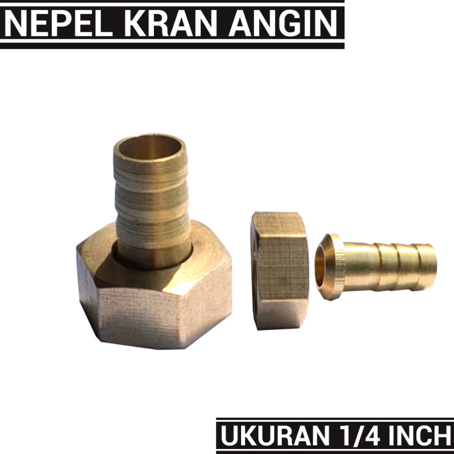 Jual Nepel sambungan Selang angin kompresor drat dalam 1/4 female ...