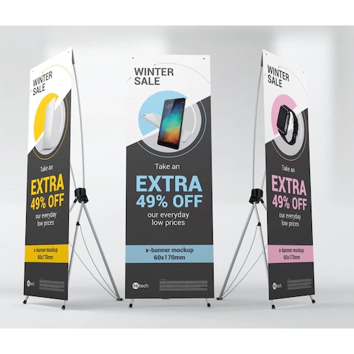 Jual CETAK X BANNER STAND 60x160 cm (RANGKA DAN BANNER CETAK) BAHAN ...