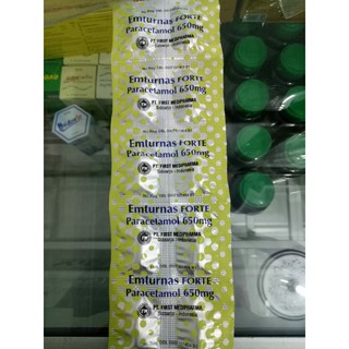 Jual EMTURNAS FORTE - Paracetamol 650mg (1 Strip @10 tablet) Indonesia ...