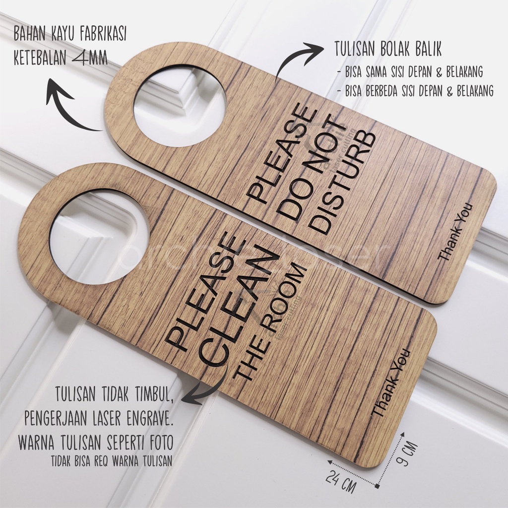 Jual Door Sign / Penanda Pintu / Gantungan Hotel Kost Villa Guesthouse ...