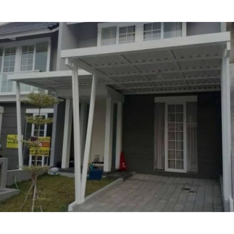 Jual canopy besi hollow galvanis atap alderon doublelayer | Shopee ...