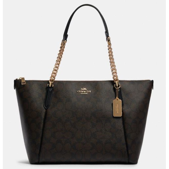 Jual COACH Ava Chain Tote In Signature Canvas F87776 | Shopee Indonesia