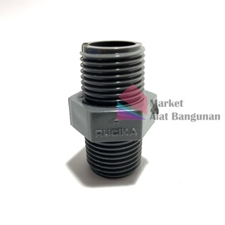 Jual Double Neple 1/2" AW RUCIKA / Double Nipple 1/2 Inci PVC AW RUCIKA / Dobel Nepel Nipel 1/2 ...