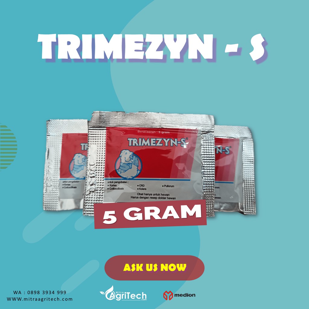 Jual TRIMEZYN-S 5 GRAM SACHET OBAT AYAM UNGGAS - MEDION Indonesia ...