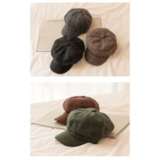 Jual Original Topi Beret Kotak kotak Baret Newsboy Painter Hats ...