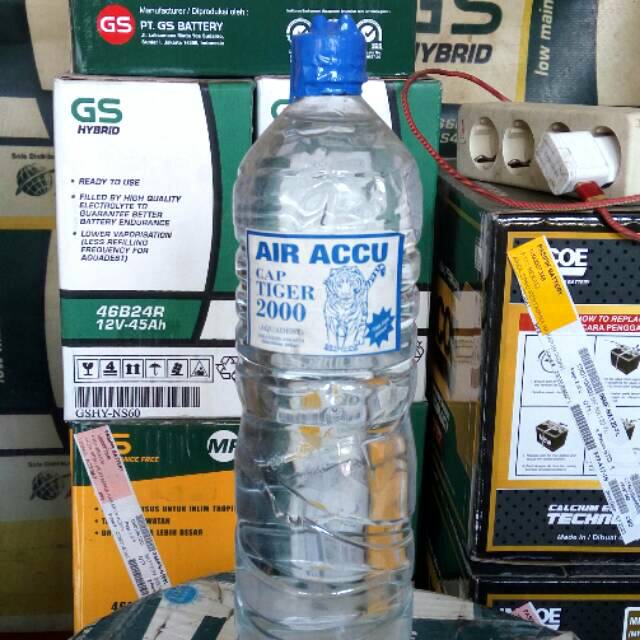 Jual Air Aki / Accu Botol Biru Merk Tiger 1 Liter | Shopee Indonesia