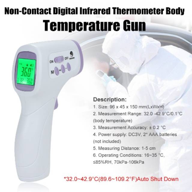 Jual Termo gun/termometer infra red/covid /corona Indonesia|Shopee ...