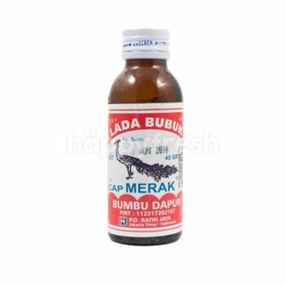 Jual Lada Bubuk Botol Cap Merak 12 botol ( 1 lusin ) / Lada Merak Botol ...