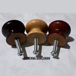 Jual HANDLE KNOB KAYU /TARIKAN BULAT KAYU KECIL / TARIKAN LEMARI ATAU ...