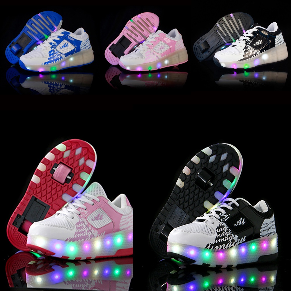 Jual Sepatu Roda Heelys LED B76 Mahasiswa Sepatu Anak Roda Ganda Heelys ...