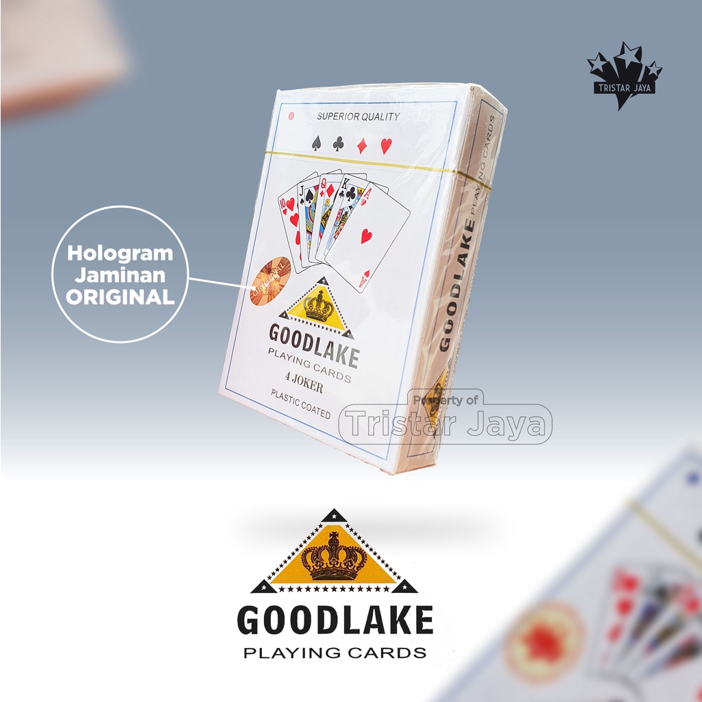 Jual Kartu Remi GOODLAKE PLASTIC COATED Playing Card - Good Lake ...