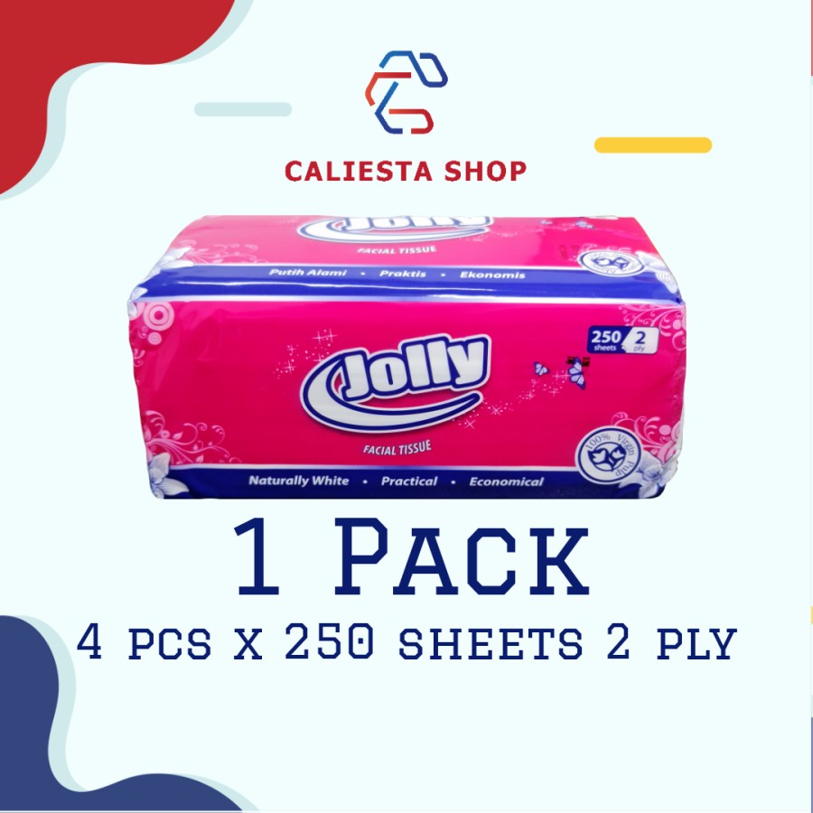 Jual Tissue Facial Jolly Multipack ( 4 x 250 Sheet 2 Ply ) | Shopee ...