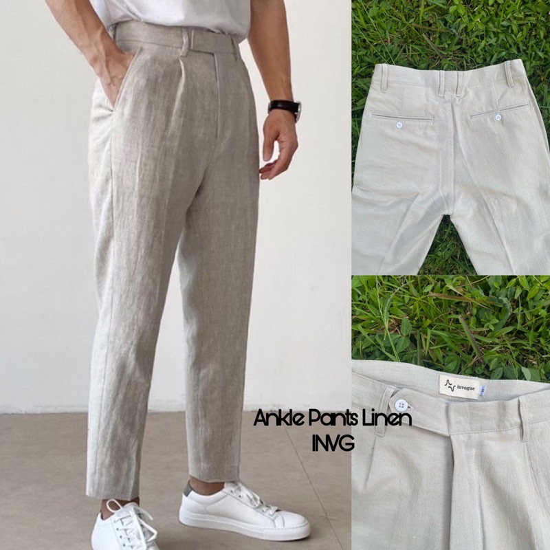 Jual [COD] CELANA LINEN - ANGKLE PANTS - CELANA ANKLE PREMIUM ...