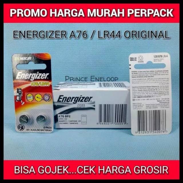 Jual Baterai Energizer Alkaline Battery LR44 / A76 Original 100% | Shopee Indonesia