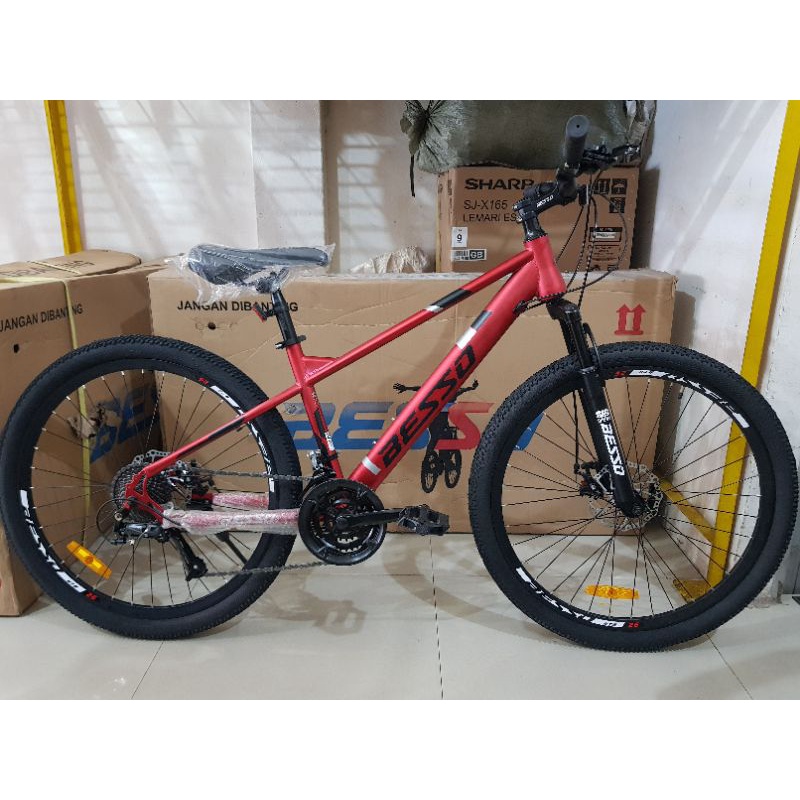 Jual Sepeda Gunung / Sepeda MTB 26 inch BESSO ( Warna Merah / Red ...