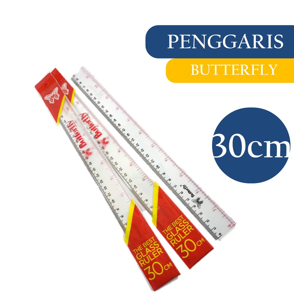 Jual PENGGARIS PLASTIK 30 CM BUTTERFLY / PENGGARIS PLASTIK MURAH GASTA ...