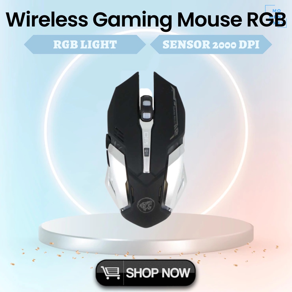 Jual AZZOR Bluetooth Wireless Mouse Mause Mos Laptop PC Gaming ...