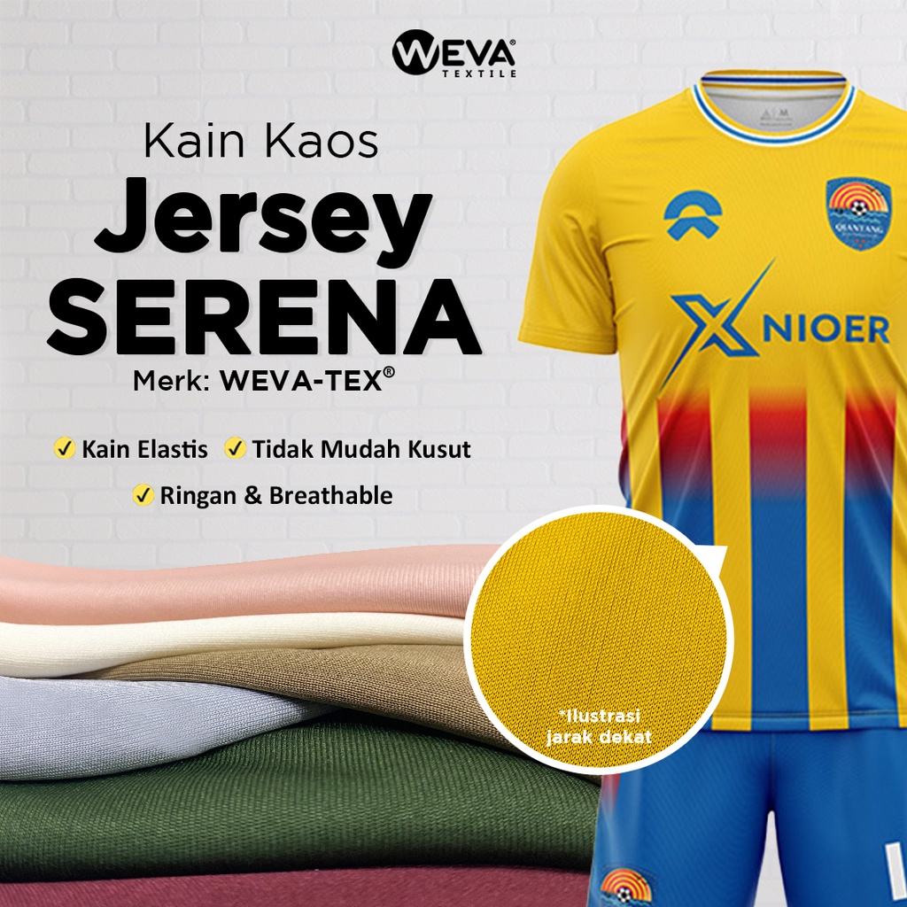 Jual Bahan Kain Jersey Dryfit Serena - Kain Drifit Weva Textile | Shopee Indonesia