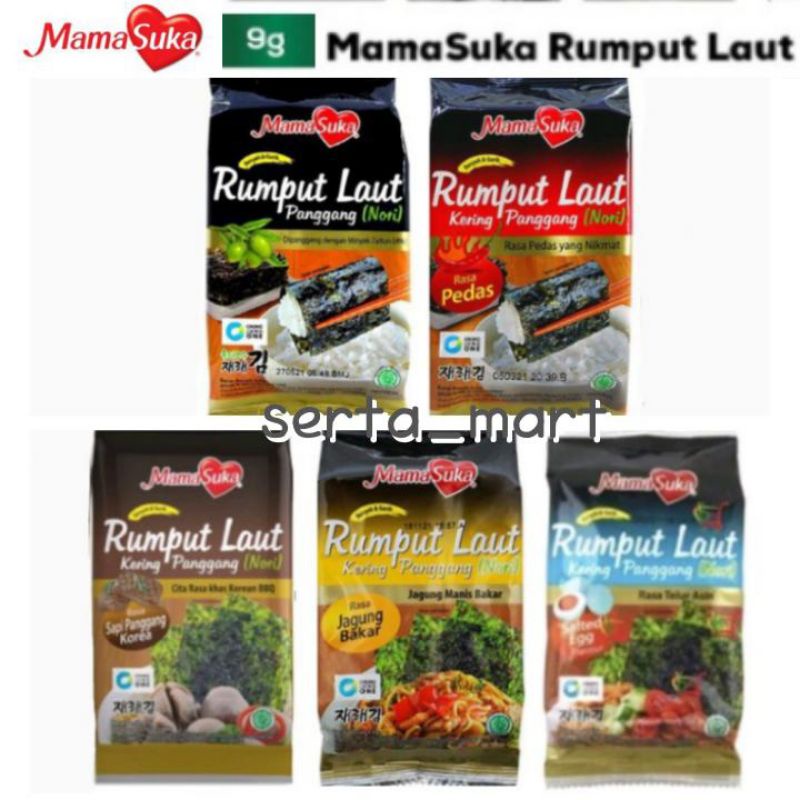 Jual Mamasuka Rumput Laut 4.5gr x 2 - Mama Suka Seaweed / Nori Original ...