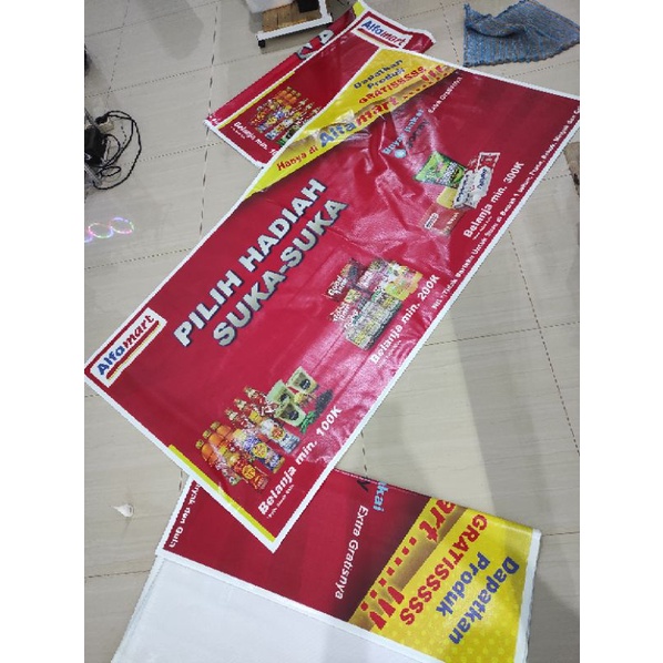Jual cetak spanduk banner 340 gratis free design | Shopee Indonesia