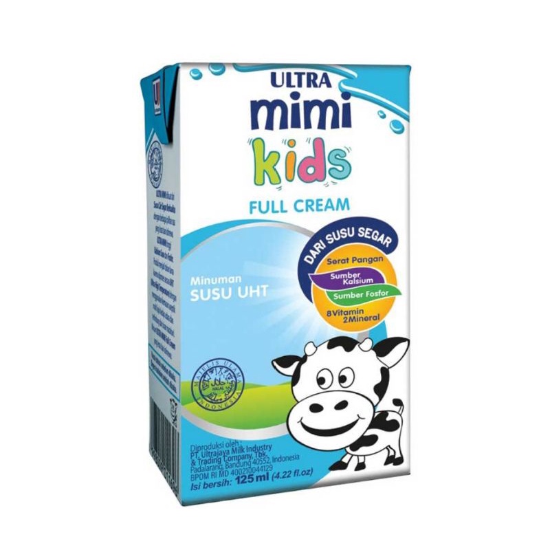 Jual ULTRA Mimi Kids Susu UHT Full Cream 125 ml | Shopee Indonesia