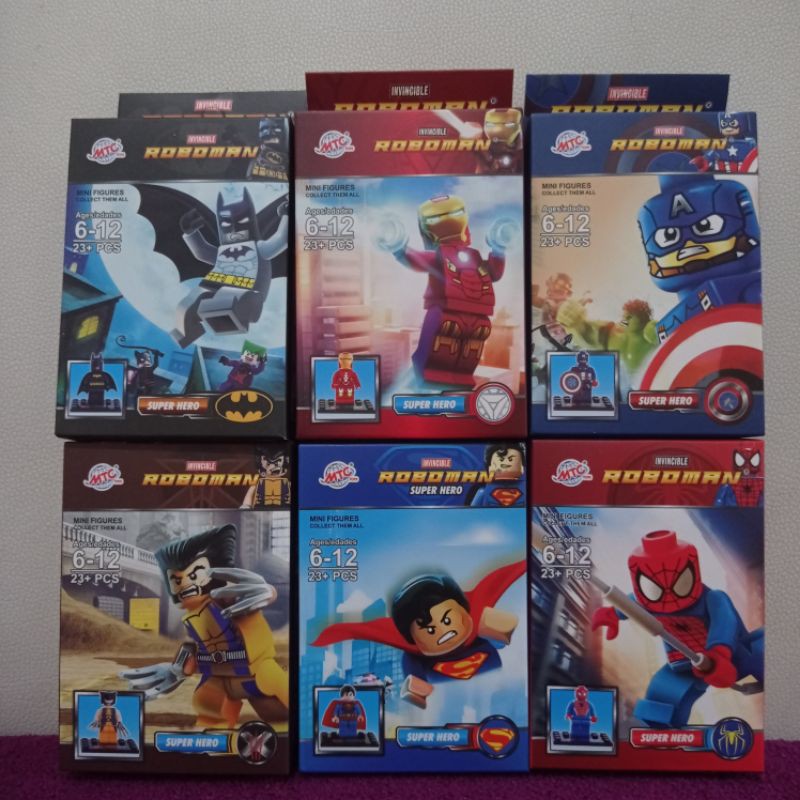 Jual Mainan anak Lego bootleg minifigure ironman batman wolverine ...