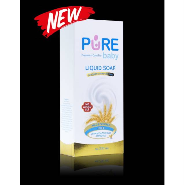 Jual Purebaby Liquid Soap for Sensitive Skin 230 ml Indonesia|Shopee ...