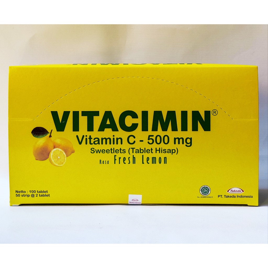 Jual VITACIMIN - VITAMIN C 500 MG - TABLET HISAP - BOX @100 TAB ...