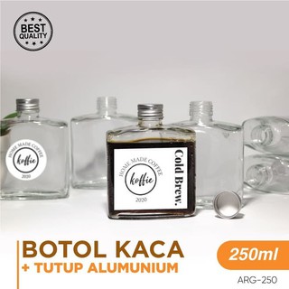 Jual Botol Kaca Minuman 250 ml Gepeng Dengan Tutup Alumunium Kemasan ...