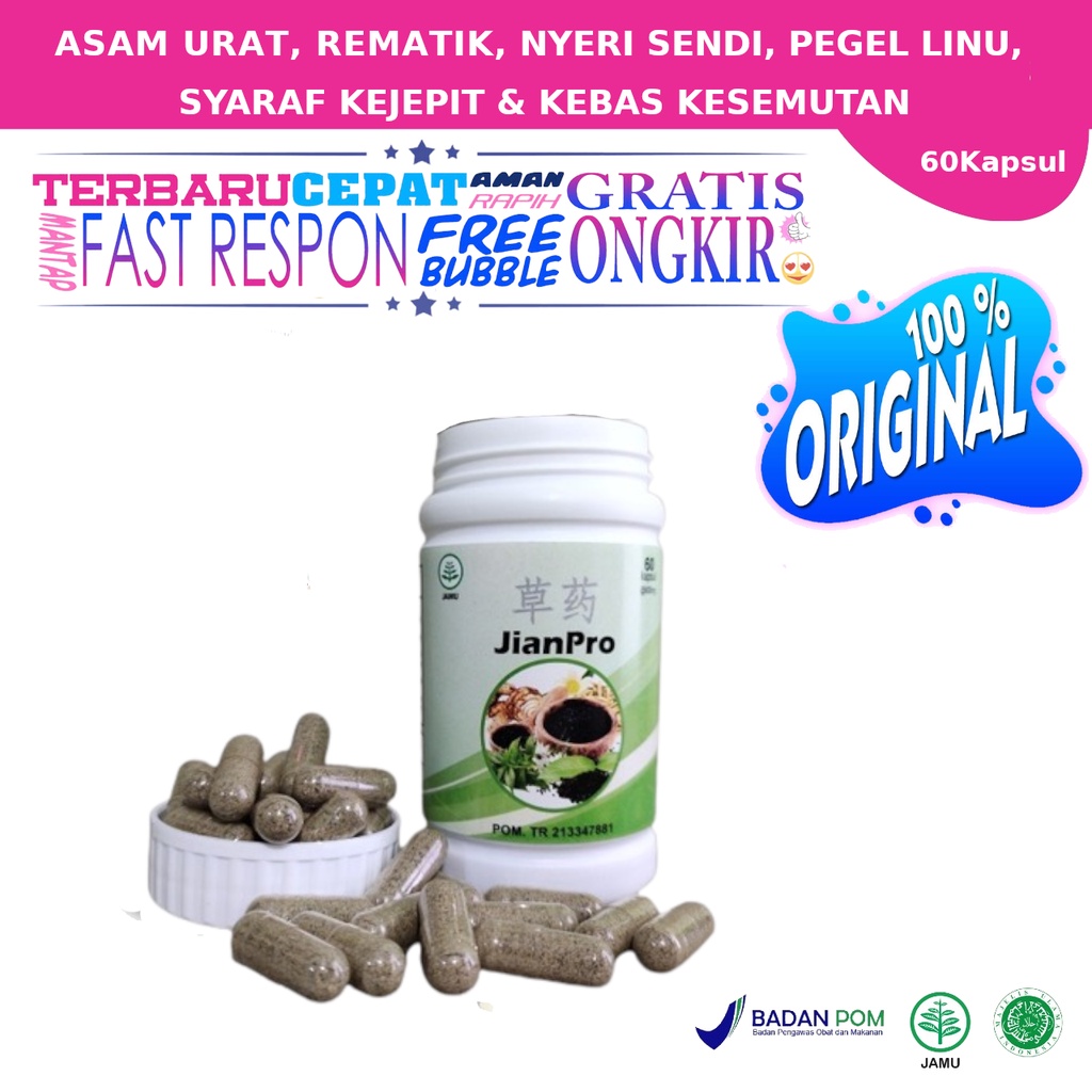 Jual Jianpro Herbal Obat Rematik Asam Urat Nyeri Sendi Pegel Linu Kebas